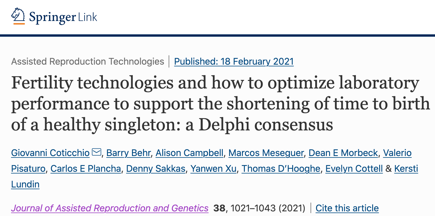 Shortening of time to birth of a healthy singleton