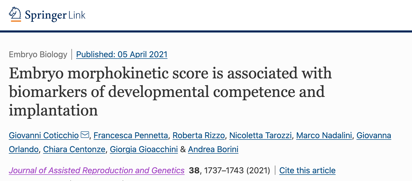 Embryo morphokinetic score: developmental competence